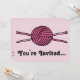 Pink Ball of Yarn & Knitting Needles Invitation | Zazzle
