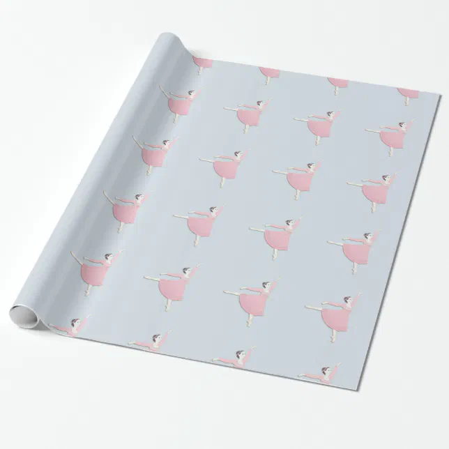 Pink Ballerina Wrapping Paper | Zazzle