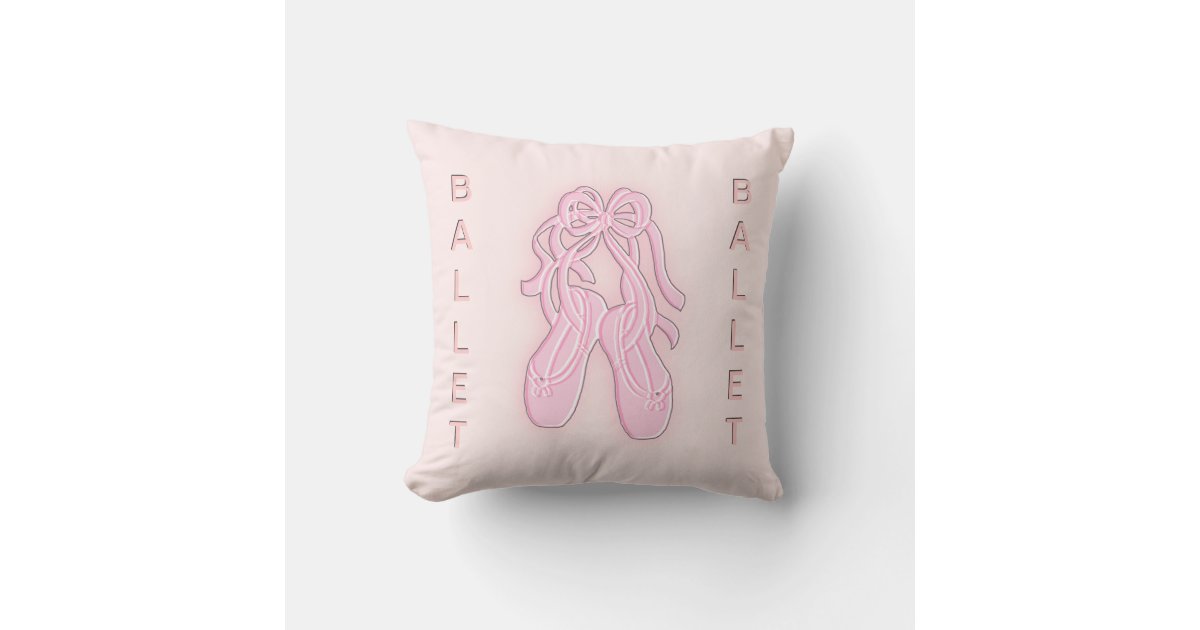 Pink Ballet Slippers American Mojo Pillow | Zazzle