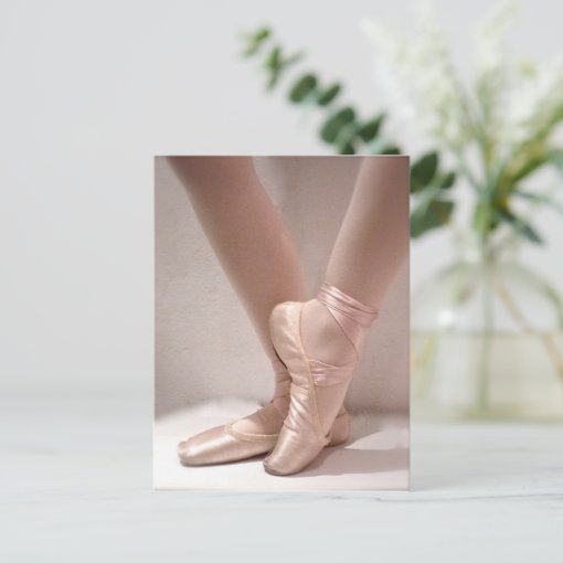 Pink Ballet Slippers Postcard | Zazzle