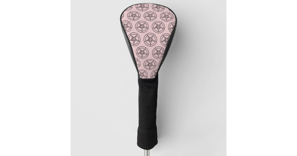 Pink Baphomet Pentagram Satanic Golf Head Cover | Zazzle