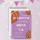 Pink Basketball Ball Fun Sports Kids Birthday Invitation | Zazzle