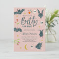 Pink Bats Batty for Baby Shower Invitation | Zazzle