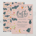 Pink Bats Batty for Baby Shower Invitation | Zazzle