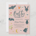 Pink Bats Batty for Baby Shower Invitation | Zazzle