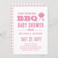 Pink BBQ Baby Shower Invitation | Zazzle