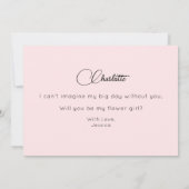 Pink Be My Flower Girl Script Invitation | Zazzle