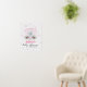 Pink Bear Cub Winter Baby Shower Welcome Sign | Zazzle