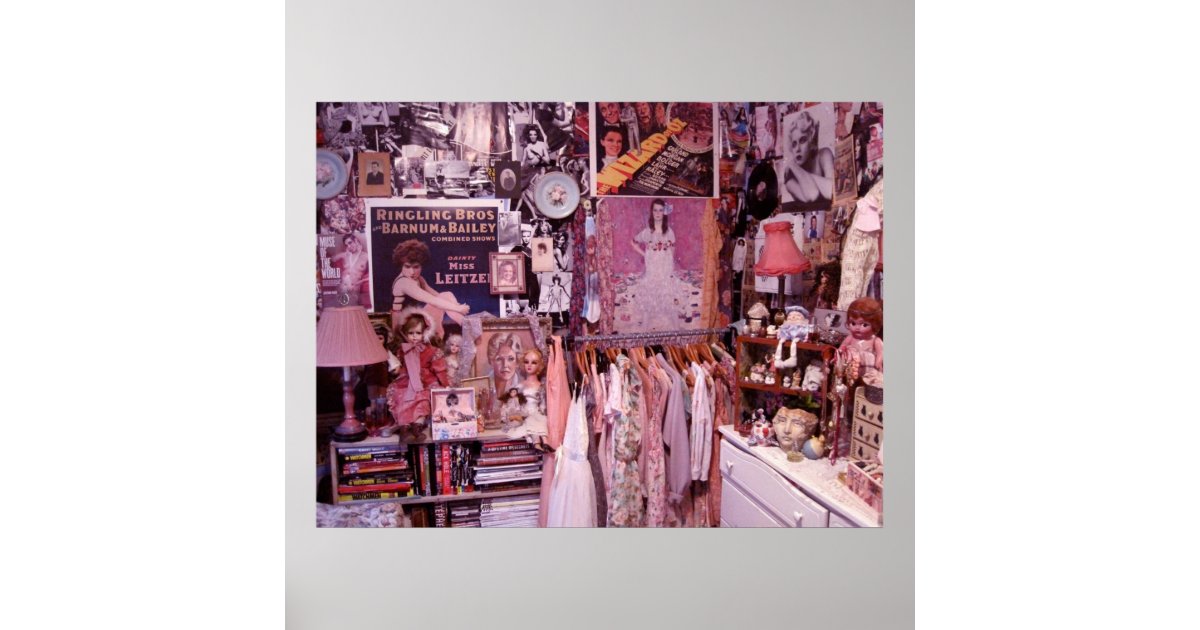 Pink Bedroom Clutter Poster | Zazzle