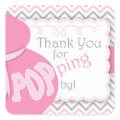 Pink Belly Bump Baby Shower Favor Stickers | Zazzle