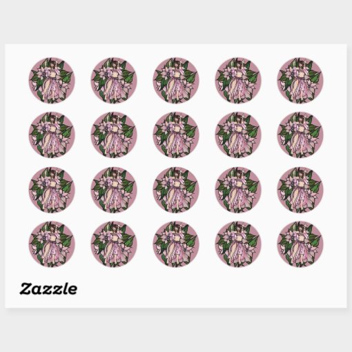 Pink Belly Dancer Shimmy Classic Round Sticker | Zazzle