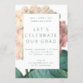 Pink Big Flower Photo University Grad Invitation | Zazzle