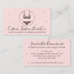Pink Bikini Swimwear Lingerie Underwear Bra Pants Business Card | Zazzle