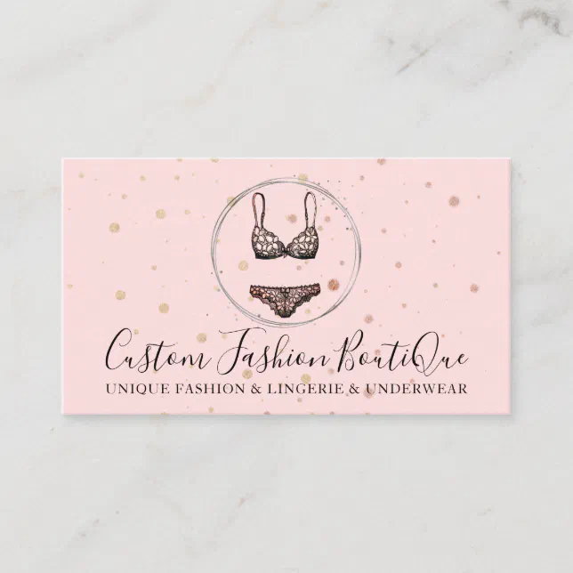 Pink Bikini Swimwear Lingerie Underwear Bra Pants Business Card | Zazzle