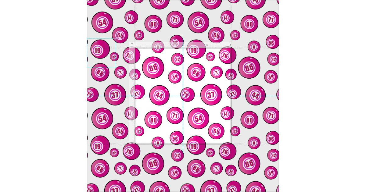 Pink Bingo Balls Cute Patterned Fabric | Zazzle