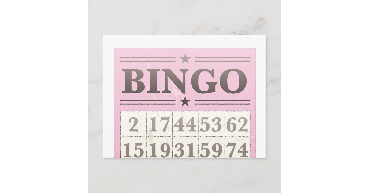 Pink Bingo Score Card | Zazzle