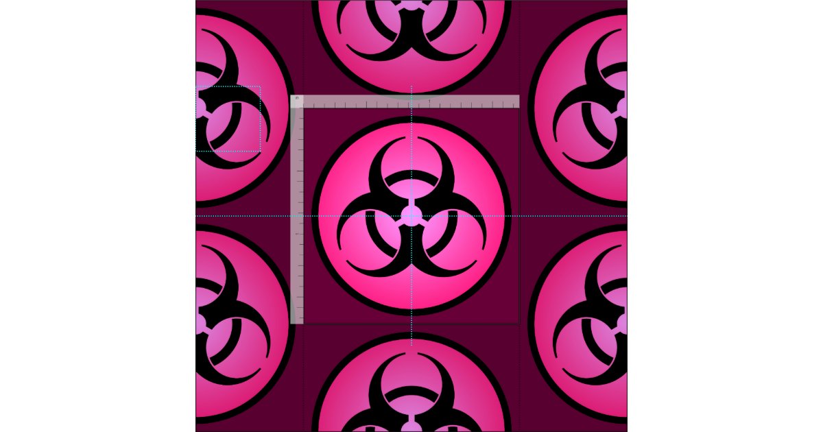Pink Biohazard Symbol Fabric | Zazzle