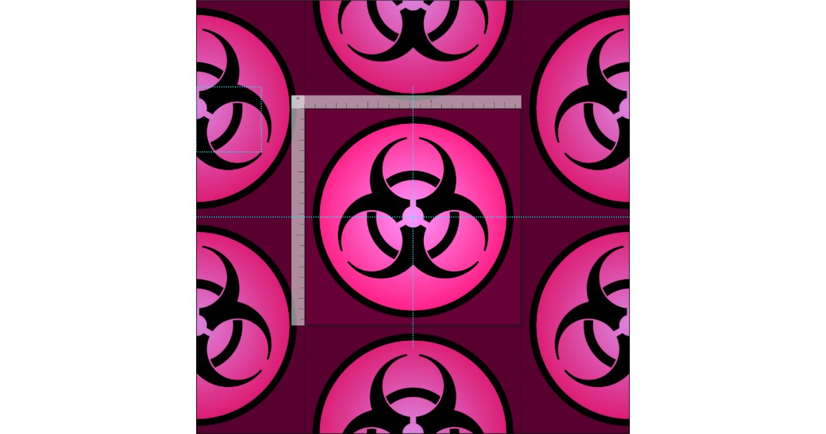 Pink Biohazard Symbol Fabric | Zazzle