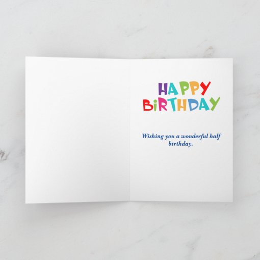 Pink Bird 6 Month Birthday Card | Zazzle
