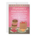 Pink Birthday Breakfast Party Invitations | Zazzle