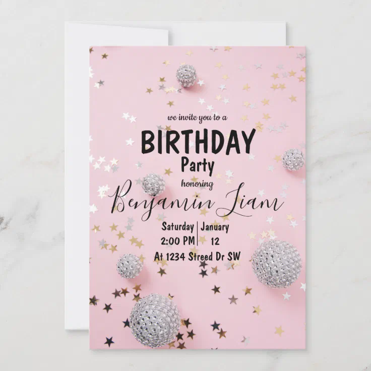 Pink Birthday Invitation | Zazzle