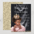 Pink Black African Princess Baby Shower Invitation | Zazzle