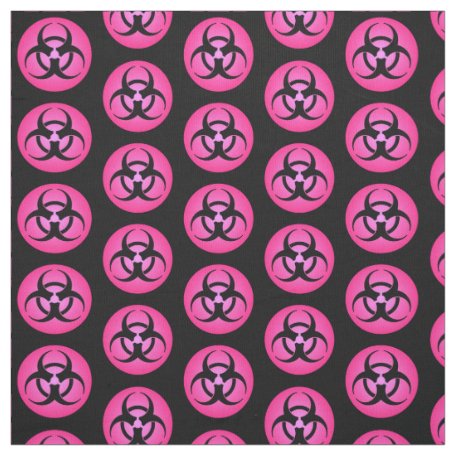 Biohazard Symbol Pattern Fabric | Zazzle