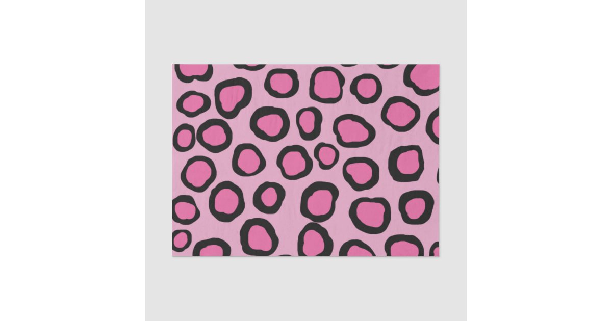 Pink Black Cheetah Animal Print Tissue Paper | Zazzle