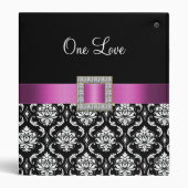Pink, Black Damask Wedding Planner Binders | Zazzle