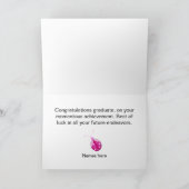 Pink & Black Ladybug Graduation Card | Zazzle