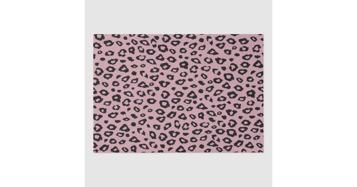 Pink Black Leopard Print Tissue Paper | Zazzle