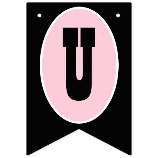 Pink Black Polka Dot Bunting Flags Party Banner | Zazzle