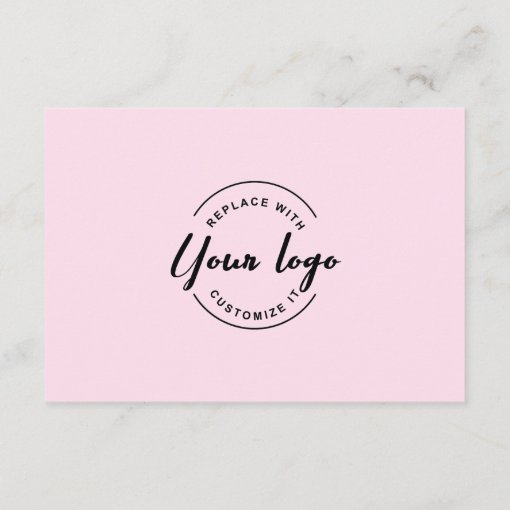 Pink Black Reserved seat Custom logo No mail RSVP Enclosure Card | Zazzle