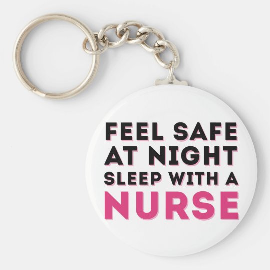 Pink Black Sassy Nurse Humor Keychain | Zazzle.com