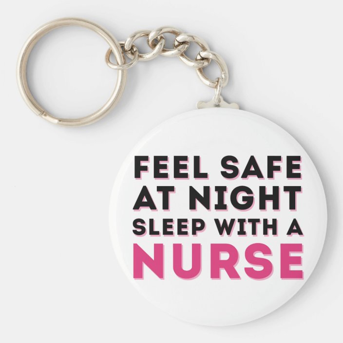 Pink Black Sassy Nurse Humor Keychain | Zazzle.com