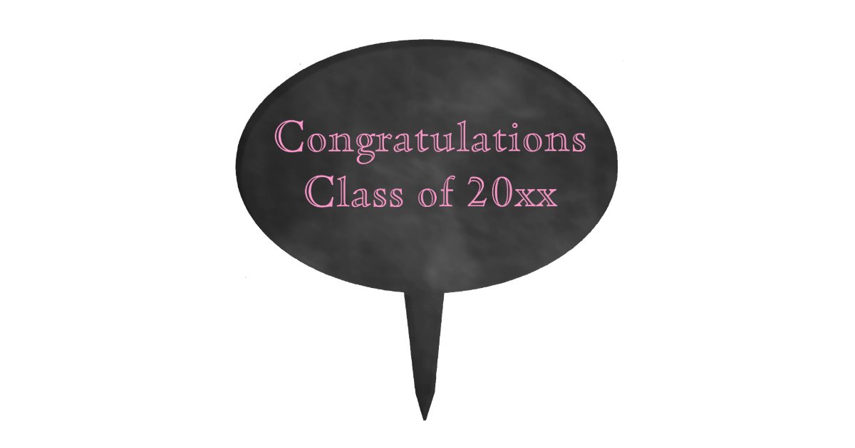Pink Blackboard Cake Topper | Zazzle
