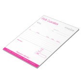 Pink Blank Order Form or Invoice Notepad | Zazzle