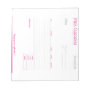 Pink Blank Order Form or Invoice Notepad | Zazzle