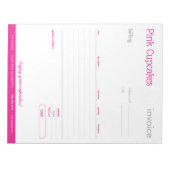 Pink Blank Order Form or Invoice Notepad | Zazzle
