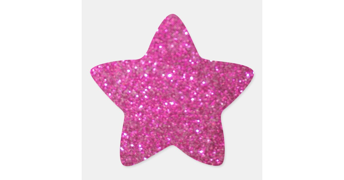 Pink bling star sticker | Zazzle