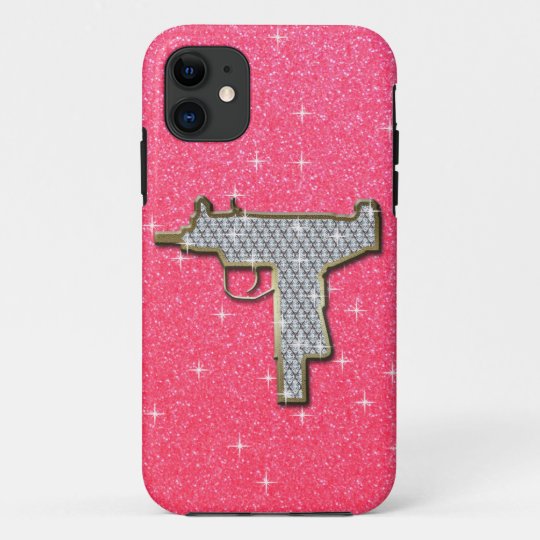 Pink Bling Uzi Gun Case-Mate iPhone Case | Zazzle.com