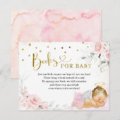 Pink Blonde Angel Baby Heaven Sent Books for Baby Invitation Postcard ...