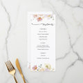 Pink Blooming Flowers Menu | Zazzle