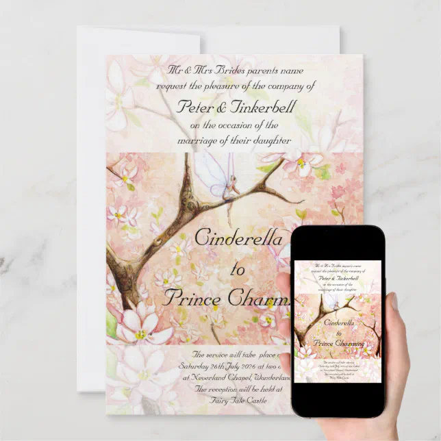 "Pink Blossom View" Invitation | Zazzle