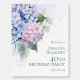 Pink Blue Hydrangeas 40th Birthday Party Welcome Foam Board | Zazzle