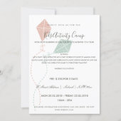 PINK BLUE KITE KIDS ACTIVITY CLASS INVITE TEMPLATE | Zazzle