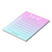 Pink Blue Ombre To Do List Girly Notepad | Zazzle