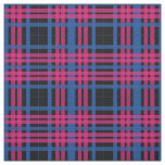 Pink and Blue Plaid Checkered Fabric | Zazzle.com