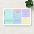 Pink Blue Purple Daily Home School Schedule Post-it Notes | Zazzle