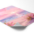 Pink Blush Beach Sunset Pastel Watercolor Poster | Zazzle